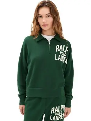Ralph Lauren Half-zip Fleece Sweatshirt - Northwest Pine