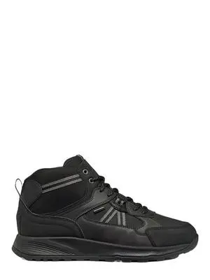 Geox Terrestre Lace-up Panelled Boots - Black
