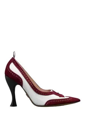 Thom Browne 105mm Calf-suede Wingtip Pumps - Red
