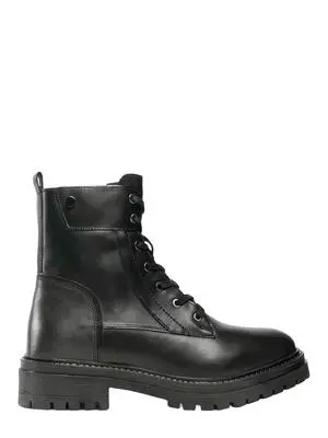 Geox Iridea Combat Boots - Black