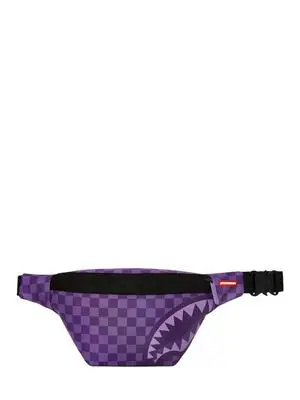 SPRAYGROUND KID Checked Shark-print Belt Bag - Purple