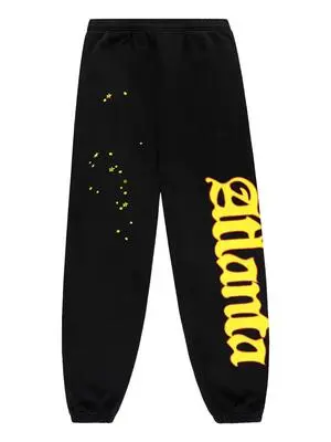 SP5DER Graphic Print Track Pants - Black