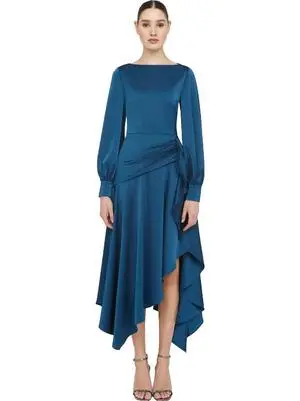Theia Florence Handkerchief Dress - Poseidon