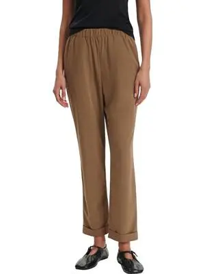 Varley Alana Slim Tapered Crop Pants - Taupe Stone
