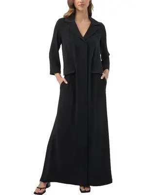 Trina Turk Annecy Long Sleeve Maxi Dress Black
