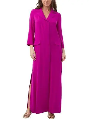Trina Turk Annecy Long Sleeve Maxi Dress Geranium