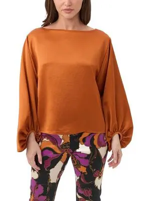 Trina Turk Ursa 2 Satin Top - Amber