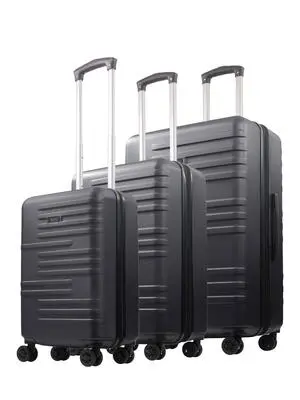 AMERICAN DREAMLINER 3-piece Hardside Luggage Set - Black