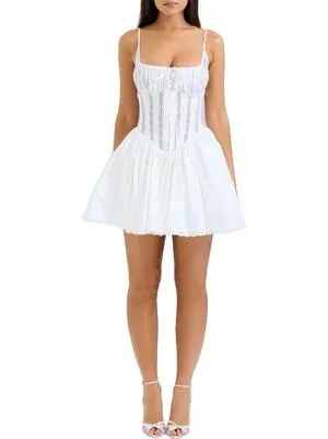 House Of Cb Rosaria Corset Mini Dress - White