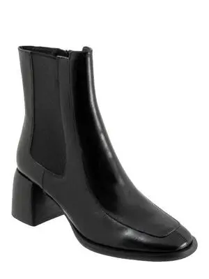 Eos Booties With Stacked Heel - Black