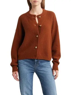 FRAME Wool And Cashmere Cardigan - Rust