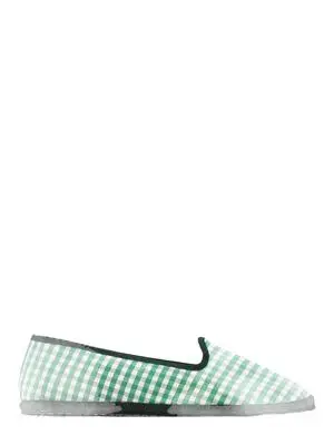 VIBI VENEZIA Gingham-check Loafers - Green