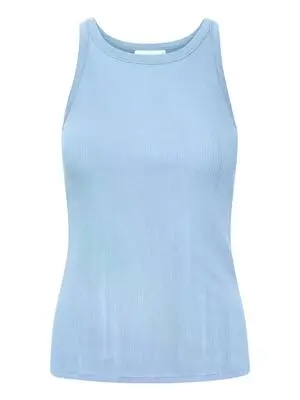 GESTUZ Drew Ribbed Racer-back Top - Blue