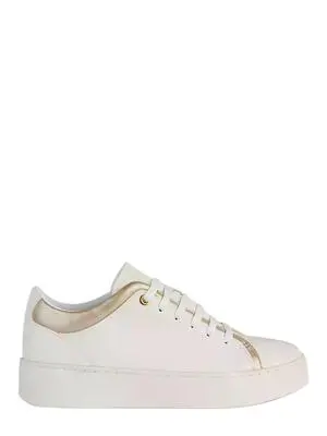 Geox Metallic Panel Sneakers - White