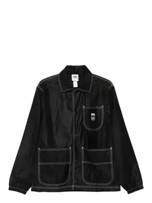 Adidas Contrast-stitch Pocketed Shirt Jacket - Black