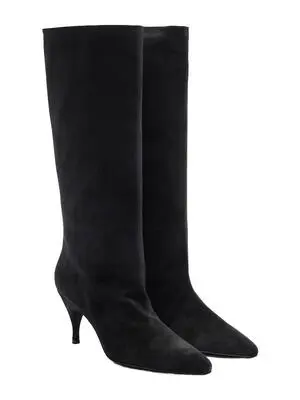 HERBERT LEVINE Silhouette Suede Knee-High Boots