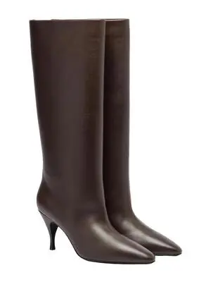 HERBERT LEVINE Silhouette 80 Leather Knee-high Boots - Brown