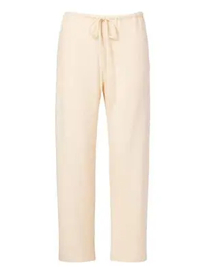 LESET Lauren Jersey Straight Pants - Yellow