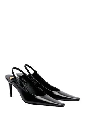 Saint Laurent Leather Slingback Pumps - Black