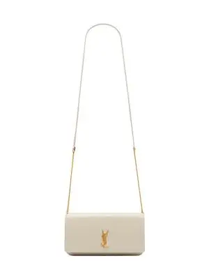 Saint Laurent Cassandre Mini Phone Pouch - White