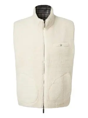 GOD'S TRUE CASHMERE Reversible Cashmere And Wool Vest - White