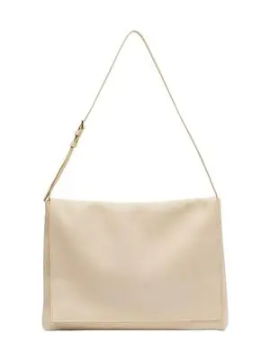 THE ROW Leather Shoulder Bag - Beige