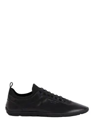 Giorgio Armani Leather Sneakers - Black