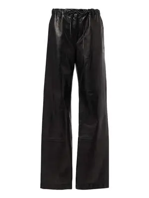 Proenza Schouler White Label Magnus Leather Wide-leg Pants - Black