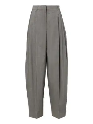 Jacquemus Pleated Wool Wide-leg Pants - Grey