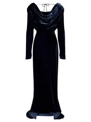 REMAIN BIRGER CHRISTENSEN Ivette Draped Velvet Gown