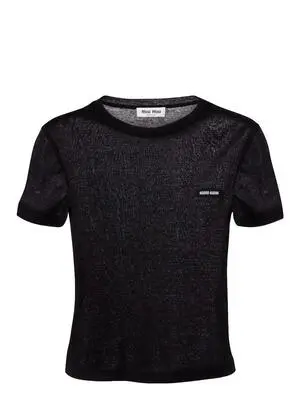 Miu Miu Cotton Jersey T-shirt - Black