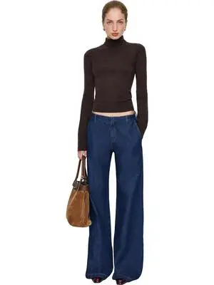 REFORMATION Jett Cashmere Turtleneck - Compost