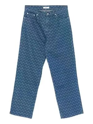 Sandro Monogram Wide-leg Jeans - Blue