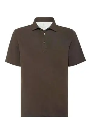 Brunello Cucinelli Piqué Polo Shirt - Brown