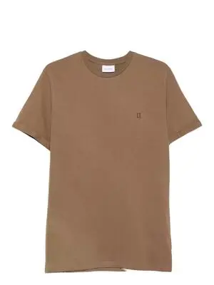 LES DEUX Contrast Organic Cotton T-shirt - Brown
