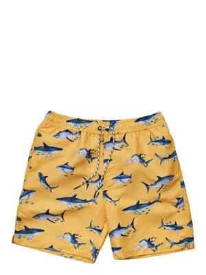 SNAPPER ROCK Printed Swim Shorts - Sunrise Shark
