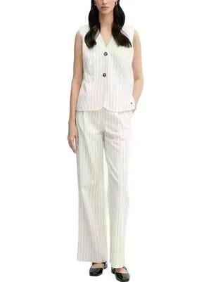 PEDRO DEL HIERRO Pinstripe Sleeveless Waistcoat - White