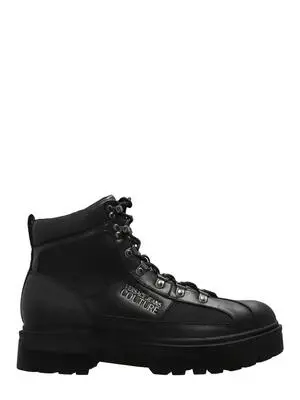Versace Lace-up Hiking Boots - 899 Black