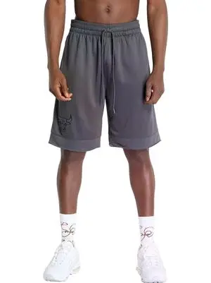 New Era Chicago Bulls Nba Tonal Mesh Track Shorts - Grey