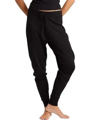 PAPINELLE Cotton And Cashmere Pajama Joggers - Black
