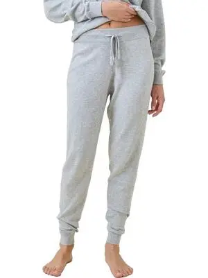 PAPINELLE Cotton And Cashmere Pajama Joggers - Grey