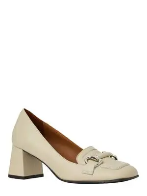Aquatalia Corrina Weatherproof Loafer Pump Ivory