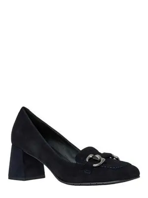 Aquatalia Corrina Weatherproof Loafer Pump Navy