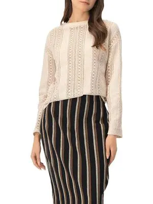 IVONNE Straight Fit Jacquard Blouse
