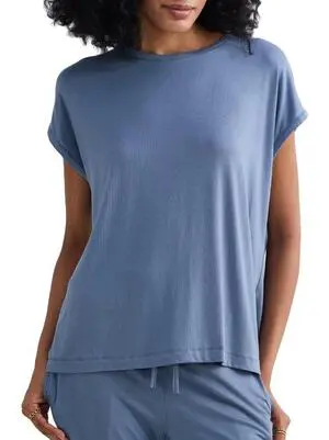 REISTOR Relaxed Tee With Round Neck - Blue