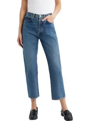 FRAME High-Waist Relaxed Straight Leg Jeans