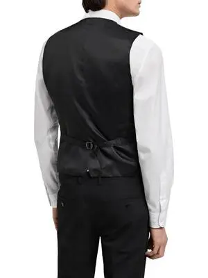 Mango Paris Super Slim Fit Suit Vest Black