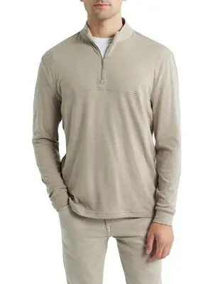 Johnnie-o Mikey Quarter Zip Pullover - Almond