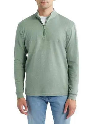 Johnnie-o Mikey Quarter Zip Pullover - Fern