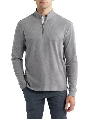 Johnnie-o Mikey Quarter Zip Pullover - Smoke